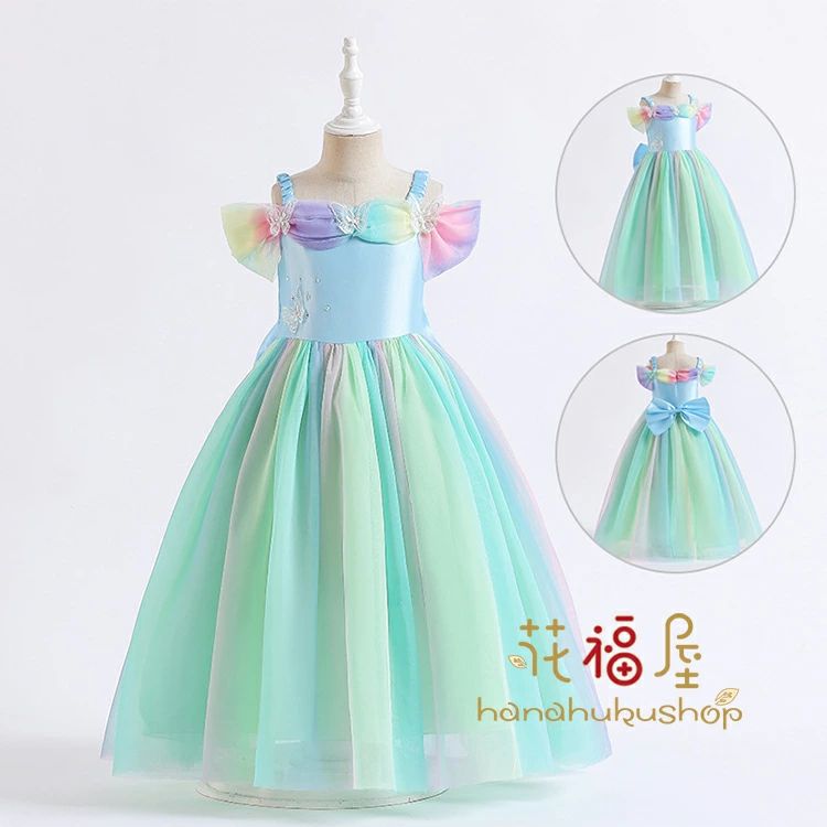 ※生地：ポリエステル、レース、綿裏地※フラフラで、姉妹やお友達でおろそいもかわいいです。※美しくい発色＆高級感溢れるレインボー色チュールスカート、パーティー、発表会、結婚式などにピッタリ！注意事項:※ 平置き素人採寸ですので多少の誤差はご容...