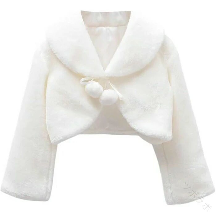 【商品紹介】商品名：子供ケープ フォーマル ガールズ 子供ドレス 長袖 ふんわり キッズ ウェディングショール フォーマル ガールズ フェイクファー 無地 誕生日 ピアノ 発表会ケープ 音楽会 パーディー 七五三 記念撮影用★かわいい：可愛...