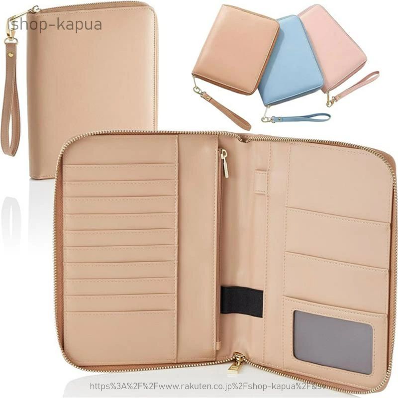 使いやすい収納構造: 頭が出る設計で中身が一目瞭然のカードポケット ×10、フリーポケット ×3、ファスナー付きポケット ×1 を備える安心の持ち運び性: 中身の落下防止に安心なラウンドファスナーと、手首にかけられるストラップを付属し、防犯...