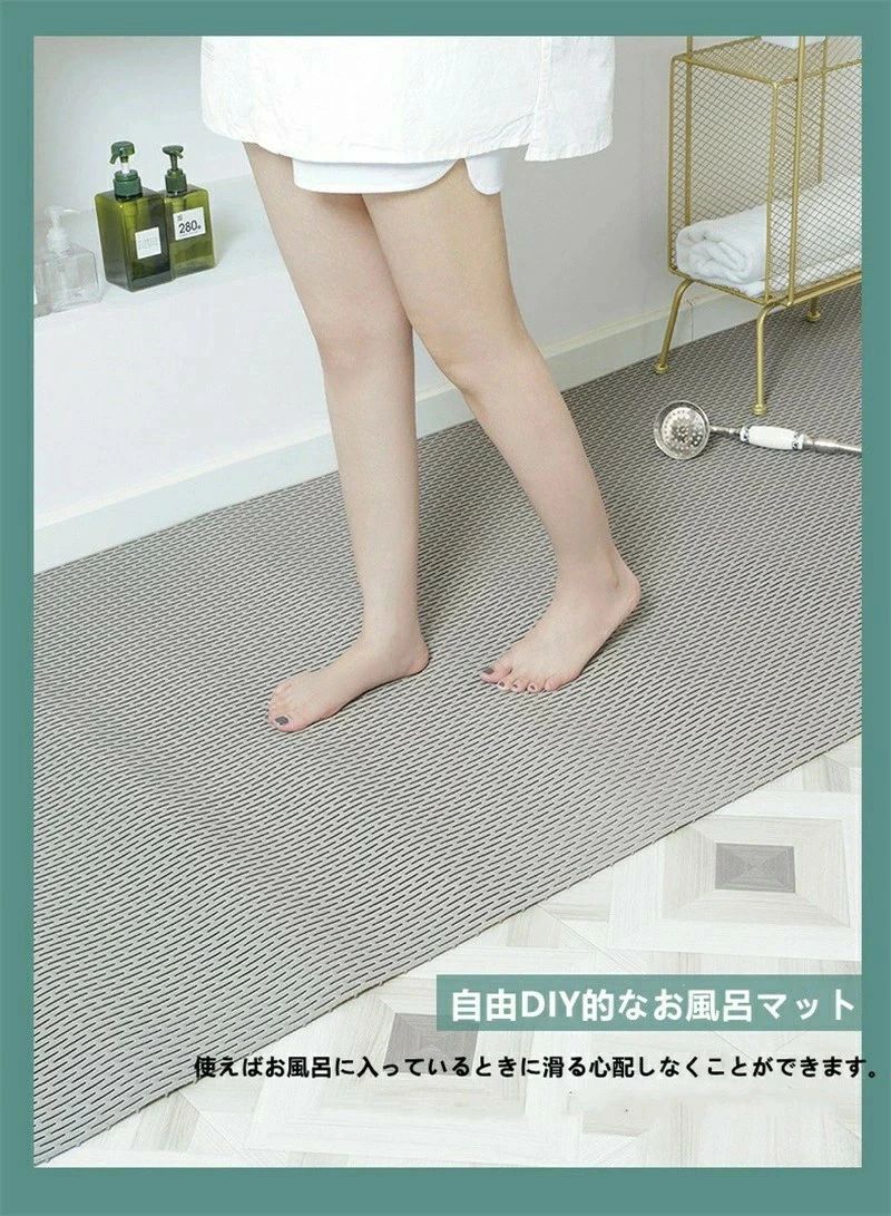 【両面滑り止め】裏面は密集した橋脚式支柱を採用しており、優れた滑り止め性能を発揮して滑り止め効果は抜群です。安心と安全のためには、高齢者、子供、妊婦など様々な人に必要です。【安全素材】環境に優しいPVC素材、抗菌速乾防カビ、無毒性の検証を通...