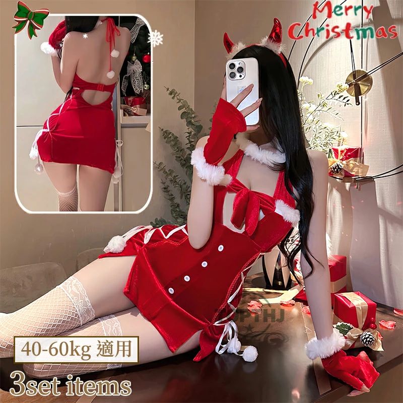 商品名：クリスマス バニーガール コスプレ レディース サンタ コスプレ レディース商品紹介：冬のイベントが待ちきれないあなたにぴったりの、クリスマス バニーガール コスプレの登場です！赤を基調としたセクシーなミニスカサンタのワンピースと、...