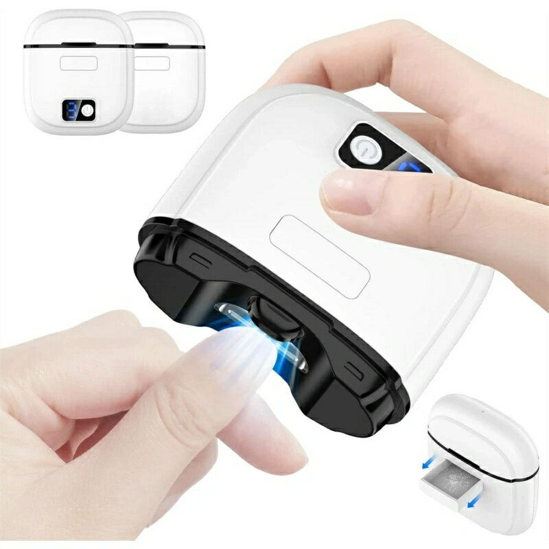 【精鋼製素材の刃＆三段階調節設計】私たちは爪切りを再定義し、精密な刃とスマートな変速機構を有機的に組み合わせました。電動爪切りは爪の表面を研磨し、縁のバリを除去し、トリミングと磨きを一度に行います。清潔で快適かつ効率的です。刃は螺旋式の精鋼...