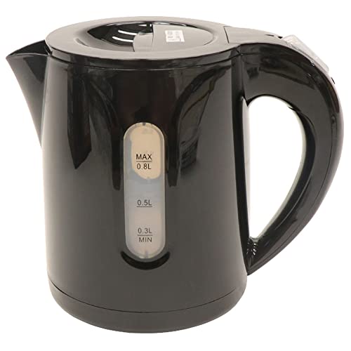 ブラック/0.8 L/KTK-08・パッケージ個数:1・商品サイズ（cm）：幅約20.2×奥行約13.1×高さ約18.5・商品重量：約0.6kg・消費電力：800W・容量：0.8Lお湯が沸いたら自動でスイッチOFF