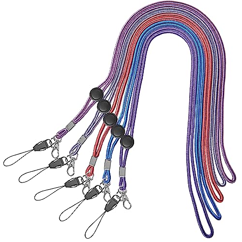 ネックストラップパープル、ブルー、レッド、グレー、ライトピンク-5本入り/-/-・Color:パープル、ブルー、レッド、グレー、ライトピンク-5本入り・パッケージ個数:1・パッケージ内容 ： ネックストラップ5本入り5色。長さ：全長約53c...