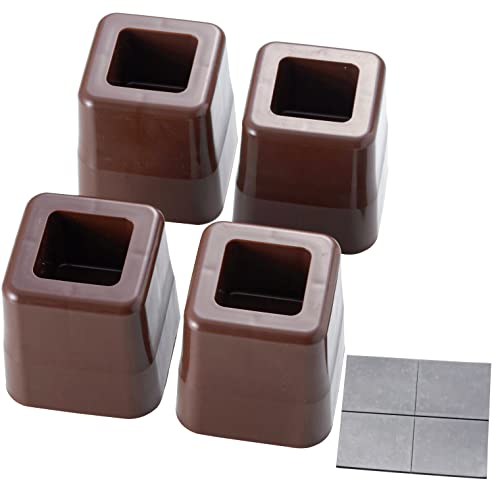 ブラウン/7.5×7.5×高さ8cm/AKO-08・パッケージ個数:1・テーブルの高さを上げて、作業しやすく・サイズ約7.5×7.5×高さ8cm・耐荷重100kg・適応サイズ角脚の場合5.8×5.8cm、丸脚の場合太さ6.5cm以下の脚・付...