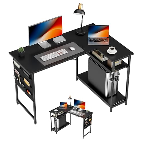 オフィススタイルブラック/幅107*奥行80*高さ74cm/J-OD22-0067A-1100・Color:ブラックStyle:オフィススタイル・パッケージ個数:1・ゲームと仕事両立Alebert L字デスクは実用性が高く、ゲームプレイ、在...