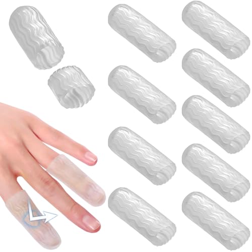 -/-/xr・セット内容：フィンガーキャップ 10個セット；カラー：透明ホワイト；仕様：平均サイズ；素材：SEBS素材はソフトで柔軟性があり、さまざまな指や足の形に適応し、快適な着用感を提供できる。水線モデルの設計は、製品の美観を高めるだけ...