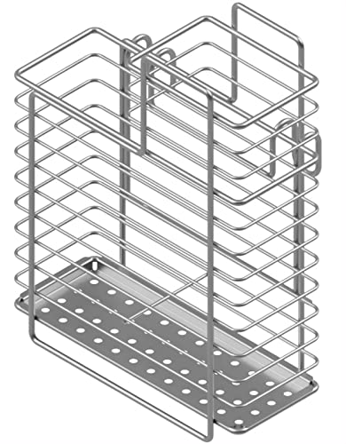 調理器具&カトラリースタンドシルバー/約幅12×奥行6×高さ16cm/HO2162・Style:調理器具&カトラリースタンド・パッケージ個数:1・商品サイズ：約幅12×奥6×高16cm 耐荷重：約500g・素材：本体/ステンレス鋼・カラー：...