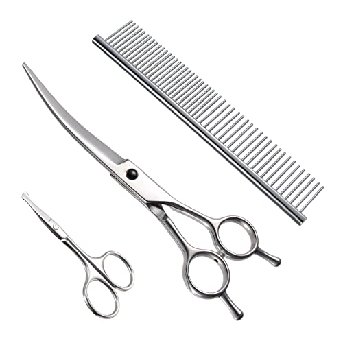 カーブシザー・Style:カーブシザー・正刃・逆刃両用カーブシザーハサミのハンドルは正刃・逆刃両用リバーシブルメガネ。顔周リ/足回リ/ボデイラインなど 部位によって向きを変えられます。・顔や手足のお手入れミニハサミ余分な被毛をカットすること...