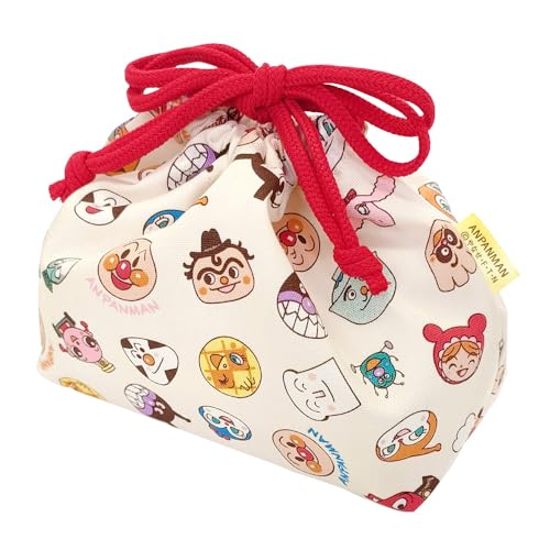 お弁当袋アイボリー/-/ANC-1002・パッケージ個数:1・本体サイズ:約15×25.5×9cm・本体重量:約32g・素材・材質:綿100%・原産国:日本●人気のアンパンマンのオールスター柄が登場しました。 ●アンパンマンと仲間たちがデザ...