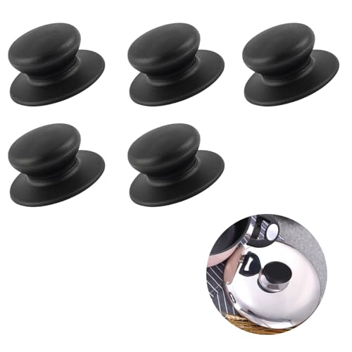 シンプル・鍋蓋のつまみノブのサイズは42*62mm。パッケージには、黒ポットノブ5セットと取り付けネジが含まれています。蓋の交換用ノブは、様々な蓋に適しており、古くなった蓋や壊れた蓋の代わりとして日常的に使用できます。・高品質素材 蓋のつま...
