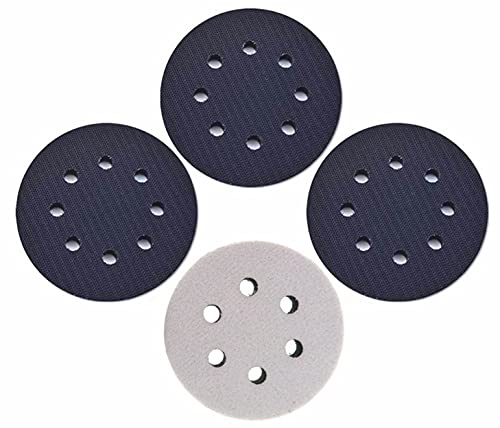 4個・Style:4個・パッケージ個数:4・仕様直径125mm 中層クッション厚み10mm 8穴開き　パッケージ数量4個セット・性能クッション機能のあるスポンジ素材は、製品の振動によるダメージを効果的に軽減し、曲面研磨用にフィットします。穴...