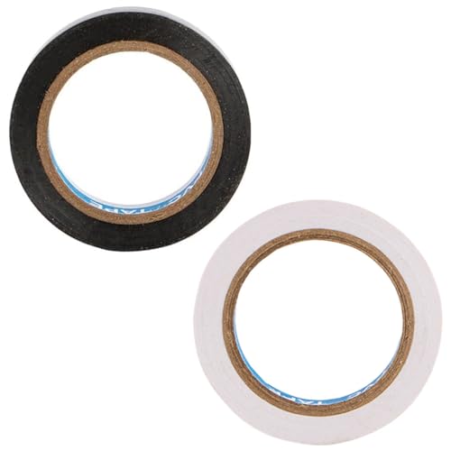 製品情報ですセット内容：2個セット（ 黒+白）。サイズ：長さ10m、幅1cm。素材：PVC。・優れた素材エンドテープは高品質のPVC製で、強度、柔軟性、耐久性に優れています。剥がした後も糊が残らないので、清潔さを保ち、安心してご使用いただけ...