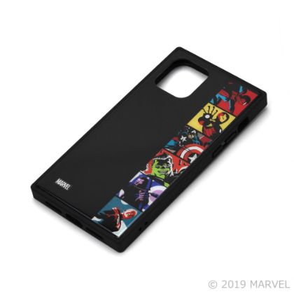 「MARVEL」のキャラクターデザインのガラスの光沢とTPUの一体感が美しいハイブリッド設計の2019年 iPhone 11 Pro対応ガラスハイブリッドケースです。 背面にはキズに強い高硬度9Hガラスを採用、ケースの四隅はエアークッション...