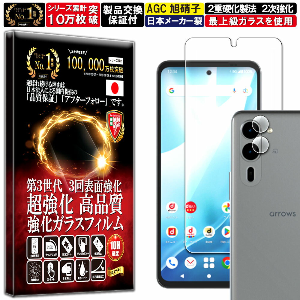 アフターフォローアフターサポートも安心の 日本法人 RISE PRODUCTS ブランド 硬度10H 第3世代　W硬化製法（二次強化)済　 国産AGCガラスを使用した 高硬度クリアガラスフィルム クリアカメラレンズ保護ガラスフィルムセット。...
