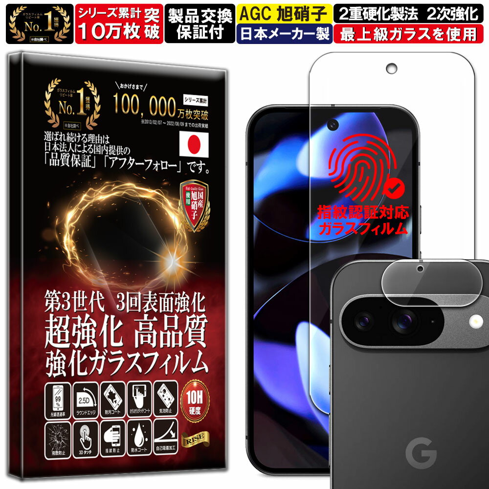 アフターフォローアフターサポートも安心の 日本法人 RISE PRODUCTS ブランド 硬度10H 第3世代　W硬化製法（二次強化)済　 国産AGCガラスを使用した 高硬度クリアガラスフィルム クリアカメラレンズ保護ガラスフィルムセット。...