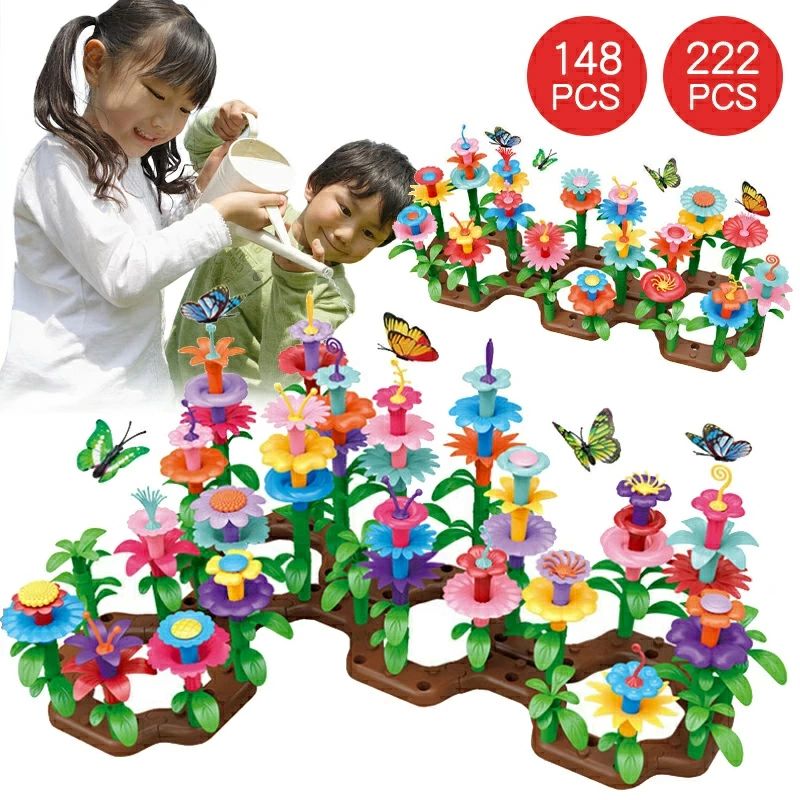--商品詳細-- ★★★商品仕様★★★ ◎商品名：フラワーブロック ◎適用対象：3歳～ ◎セット：148pcs/222pcs ◎重量：約908g/1368g ◎材質：ABS ★★★ご注意★★★ 【子供の知育玩具】 手先が器用になるDIYビー...