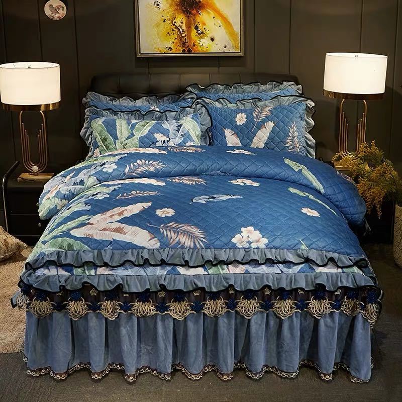 商品サイズ・組成について（カバー4点セット)【素材】ポリエステル　100％ベッドパッド1点 ：150x200（cm）掛布団カバー1点： 約200x230 （cm）枕カバー2点： 約48x74cm★購入後のキャンセルは、ご遠慮ください。★検品...