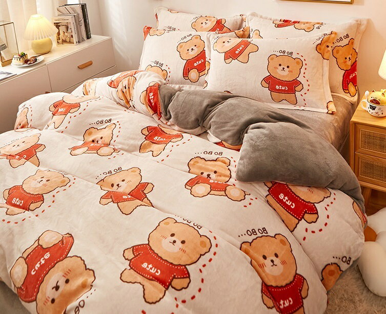 BS32冬用フランネル寝具 ワイドダブル ベッド用品4点セット ボックスシーツ 冬用フランネル寝具 A/BS32商品サイズ・組成について（カバー4点セット)【素材】ポリエステル 100％ベッドパッド1点 ：230 x 250（cm）掛布団カ...