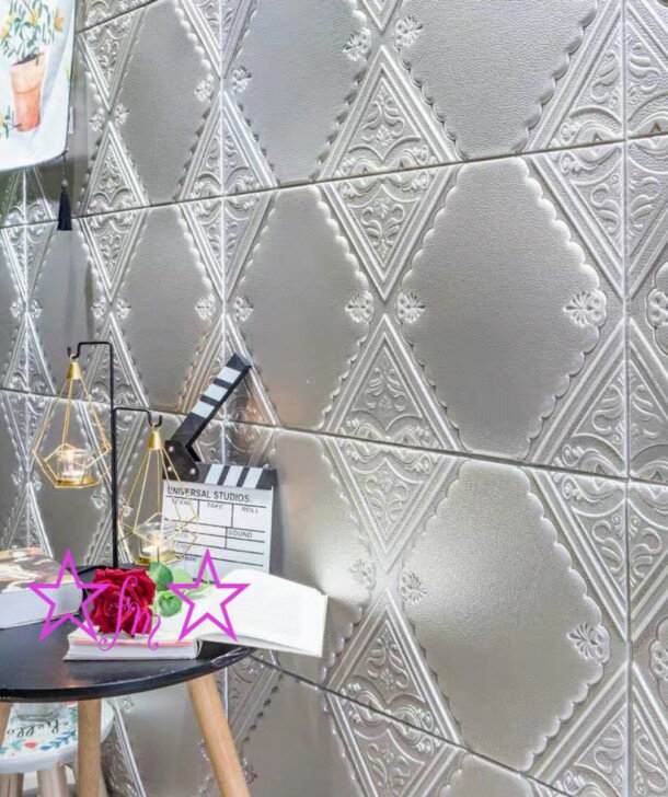 ◆厚さ：0.8cm◆状態：新品◆材質：XPEエコ フォーム◆50枚 70x70（cm)◆裏面に粘着性があり、はがすと、壁に貼ることができる3D壁紙◆防水 汚い防止 カビ防止◆貼り付け方は簡単。各場所に適用！◆手作業での採寸の為、若干誤差があ...