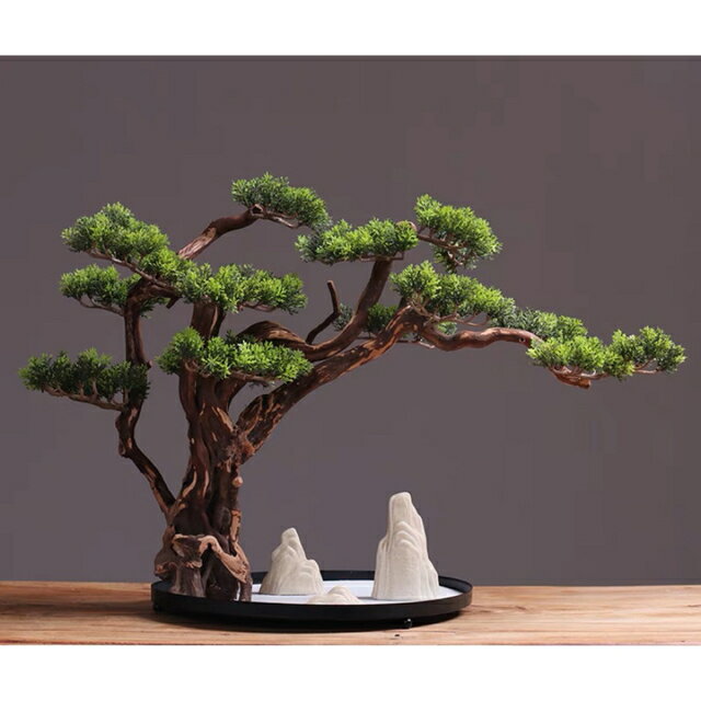 商品説明 葉の材質：エコプラスチック+セラミック幹の材質：自然木（特殊加工）鉢の材質：陶器製外寸サイズ:幅67&nbsp;x&nbsp;奥行き45&nbsp;x&nbsp;高さ33(cm)※天然素材を使用し、ハンドメイドで作成した商品になり...