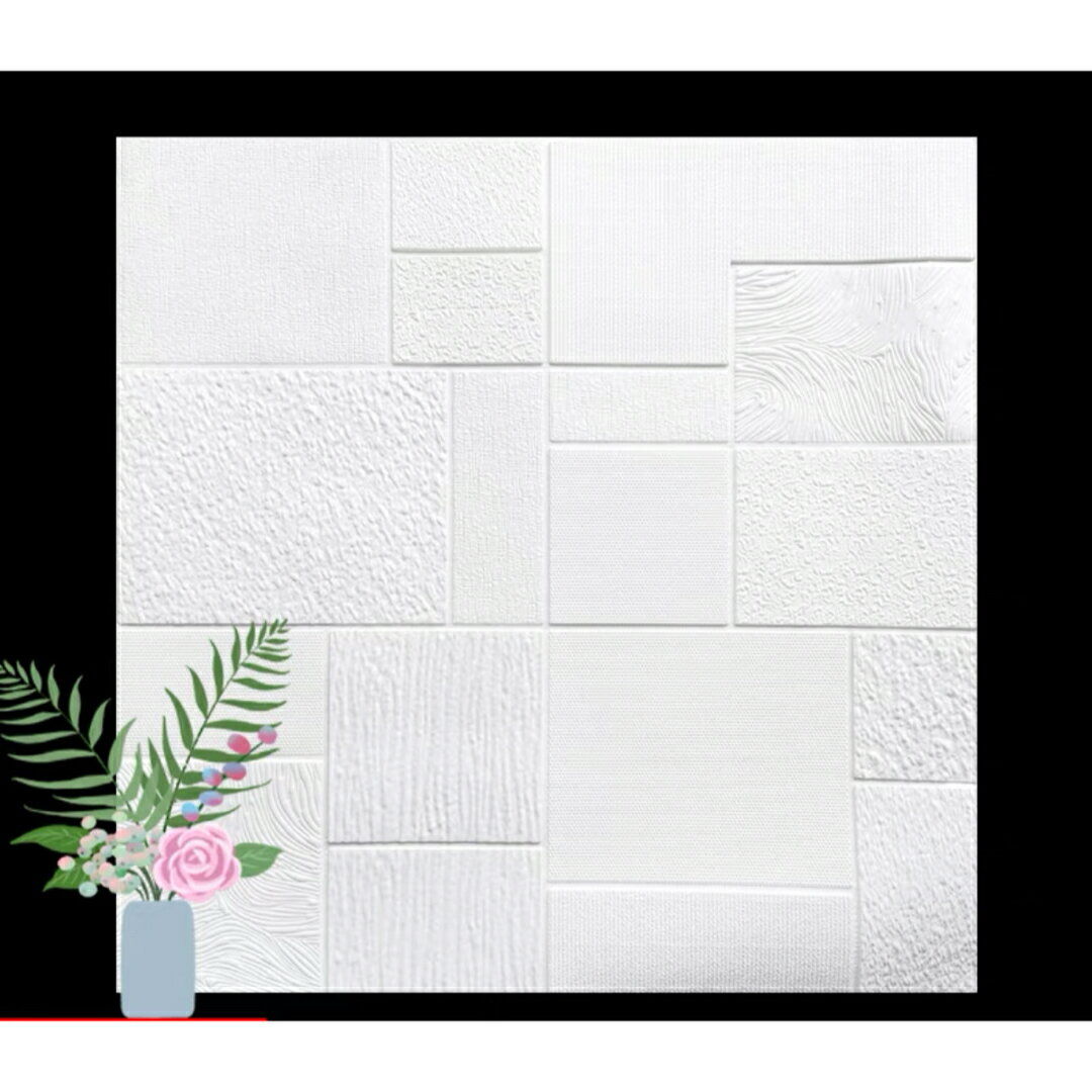 商品説明 ◆状態：新品◆材質：XPEエコ&nbsp;フォーム◆50枚&nbsp;70x70（cm)◆裏面に粘着性があり、はがすと、壁に貼ることができる3D壁紙◆防水&nbsp;汚い防止&nbsp;カビ防止◆貼り付け方は簡単。各場所に適用！◆...