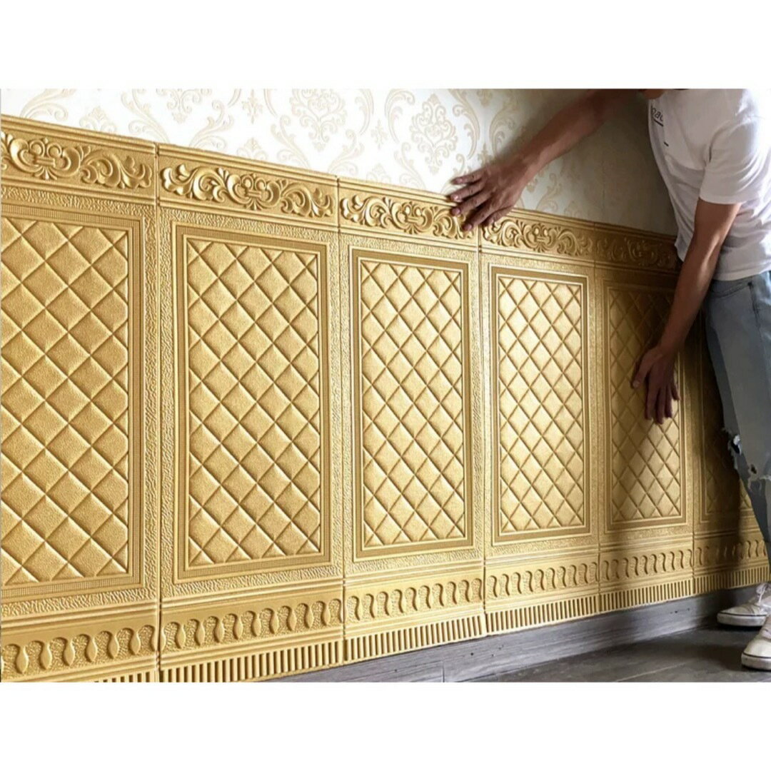 商品説明 ◆厚さ：0.5cm◆状態：新品◆材質：XPEエコ&nbsp;フォーム◆10枚&nbsp;70x90（cm)◆裏面に粘着性があり、はがすと、壁に貼ることができる3D壁紙◆防水&nbsp;汚い防止&nbsp;カビ防止◆貼り付け方は簡単...