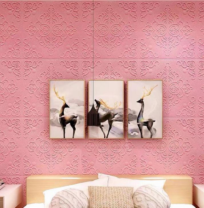 ◆厚さ：0.6cm◆状態：新品◆材質：XPEエコ フォーム◆50枚 70cm×70cm◆裏面に粘着性があり、はがすと、壁に貼ることができる3D壁紙◆防水 汚い防止 カビ防止◆貼り付け方は簡単。各場所に適用！◆手作業での採寸の為、若干誤差があ...