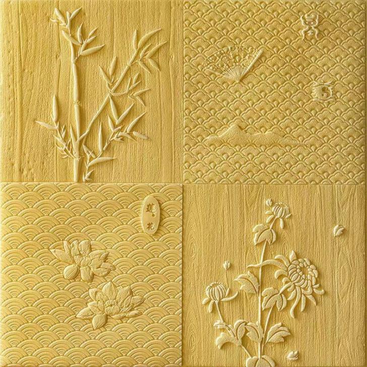 ◆厚さ：0.7cm◆状態：新品◆材質：XPEエコ フォーム◆50枚 70cm×70cm◆裏面に粘着性があり、はがすと、壁に貼ることができる3D壁紙◆防水 汚い防止 カビ防止◆貼り付け方は簡単。各場所に適用！◆手作業での採寸の為、若干誤差があ...