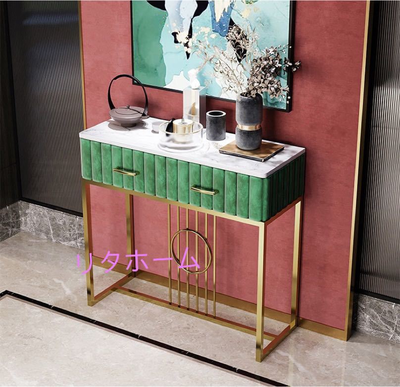 商品説明：【商品仕様】本体寸法：幅80 ×奥行35 ×高さ75cm商品状態：新品カラー：写真通り材質：金屬、鉄、人造大理石、ラッカー塗装●定める期間内に、ご連絡・ご入金がない場合は、誠に勝手ながら、自動的にキャンセルとさせて頂きます。● 直...