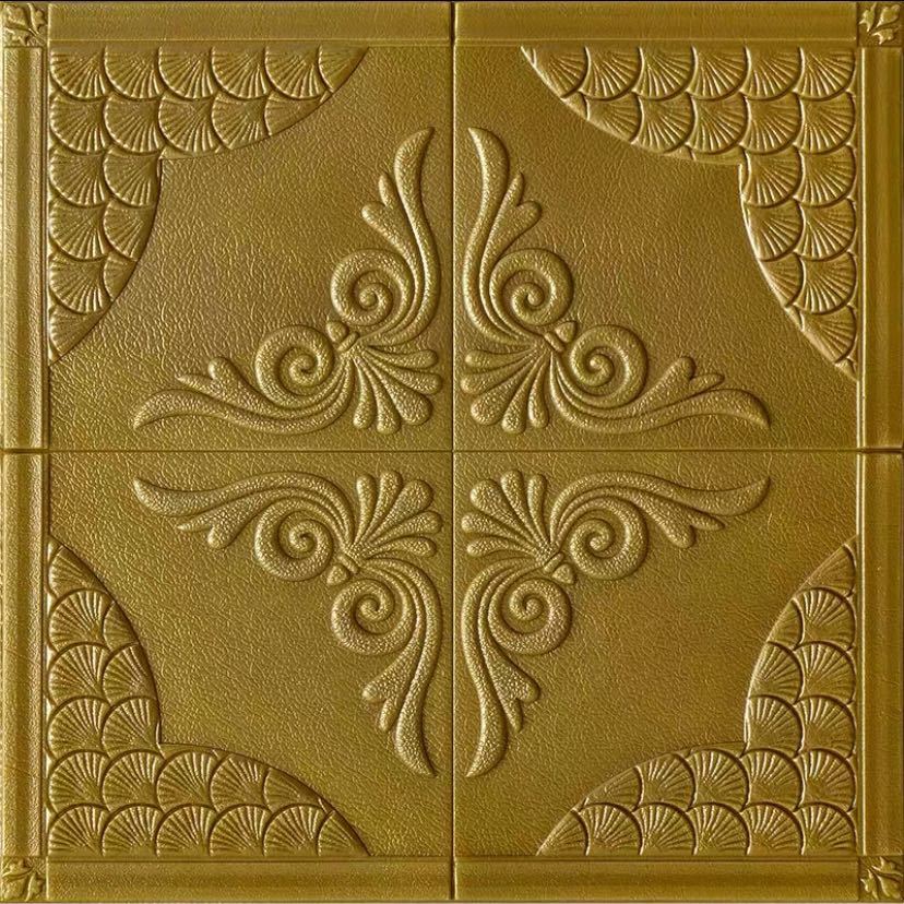 ◆厚さ：0.6cm◆状態：新品◆材質：XPEエコ フォーム◆50枚 70cm×70cm◆裏面に粘着性があり、はがすと、壁に貼ることができる3D壁紙◆防水 汚い防止 カビ防止◆貼り付け方は簡単。各場所に適用！◆手作業での採寸の為、若干誤差があ...