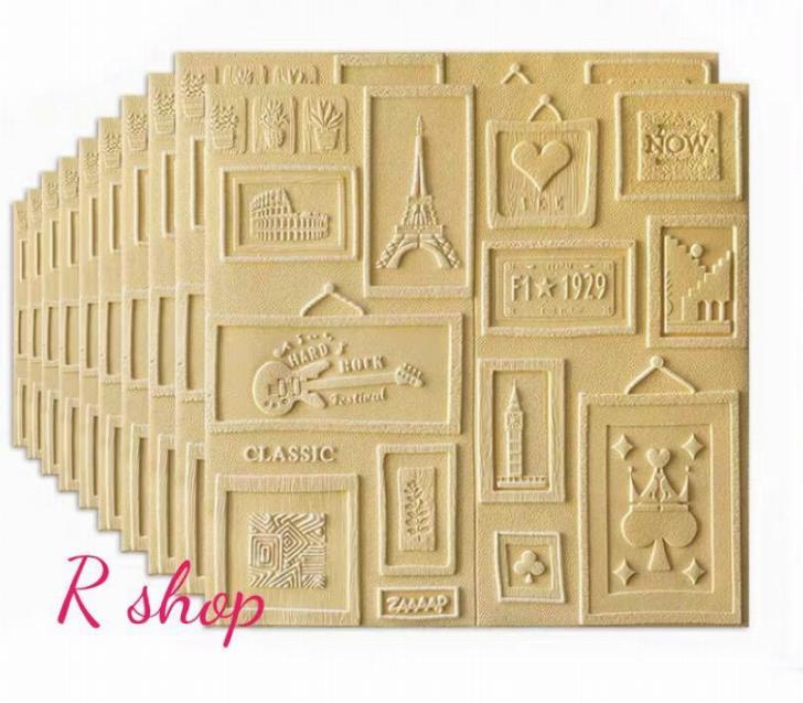 ◆厚さ：0.7cm◆状態：新品◆材質：XPEエコ フォーム◆50枚 70cm×70cm◆裏面に粘着性があり、はがすと、壁に貼ることができる3D壁紙◆防水 汚い防止 カビ防止◆貼り付け方は簡単。各場所に適用！◆手作業での採寸の為、若干誤差があ...