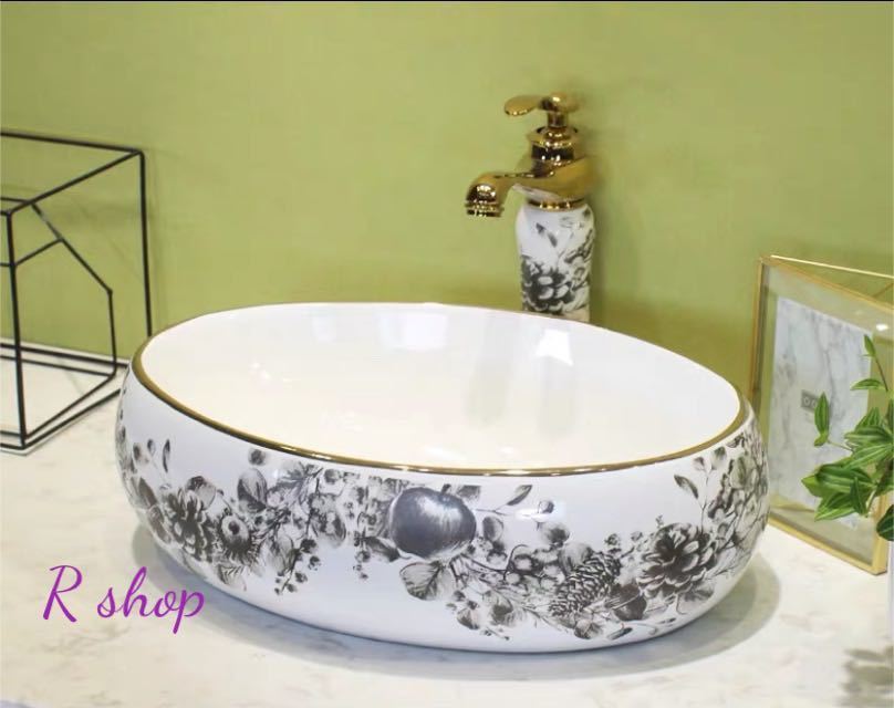 外寸サイズ（cm）：幅：48奥行き：35高さ：14素材：陶磁器取付について：取付工事はお近くの工務店様にご相談してください＜ 重量物なので同梱はできません ＞☆☆★★★★★★★★★★★★★☆☆◆お客様のご覧になっているモニター等により多少色...