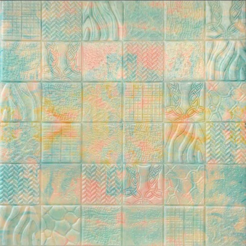 ◆厚さ：0.6cm◆状態：新品◆材質：XPEエコ フォーム◆50枚 70cm×70cm◆裏面に粘着性があり、はがすと、壁に貼ることができる3D壁紙◆防水 汚い防止 カビ防止◆貼り付け方は簡単。各場所に適用！◆手作業での採寸の為、若干誤差があ...
