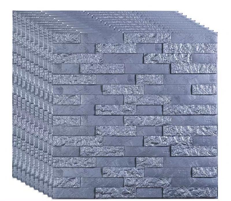 ◆厚さ：0.7cm◆状態：新品◆材質：XPEエコ フォーム◆50枚 60cm×60cm◆裏面に粘着性があり、はがすと、壁に貼ることができる3D壁紙◆防水 汚い防止 カビ防止◆貼り付け方は簡単。各場所に適用！◆手作業での採寸の為、若干誤差があ...
