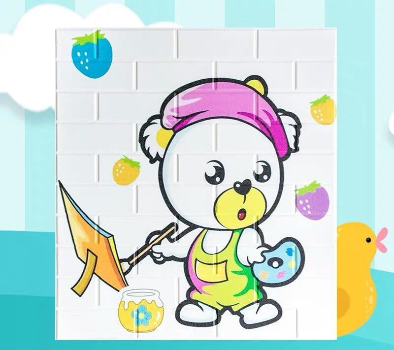 ◆厚さ：0.7cm◆状態：新品◆材質：XPEエコ フォーム◆50枚 70cm×77cm◆裏面に粘着性があり、はがすと、壁に貼ることができる3D壁紙◆防水 汚い防止 カビ防止◆貼り付け方は簡単。各場所に適用！◆手作業での採寸の為、若干誤差があ...