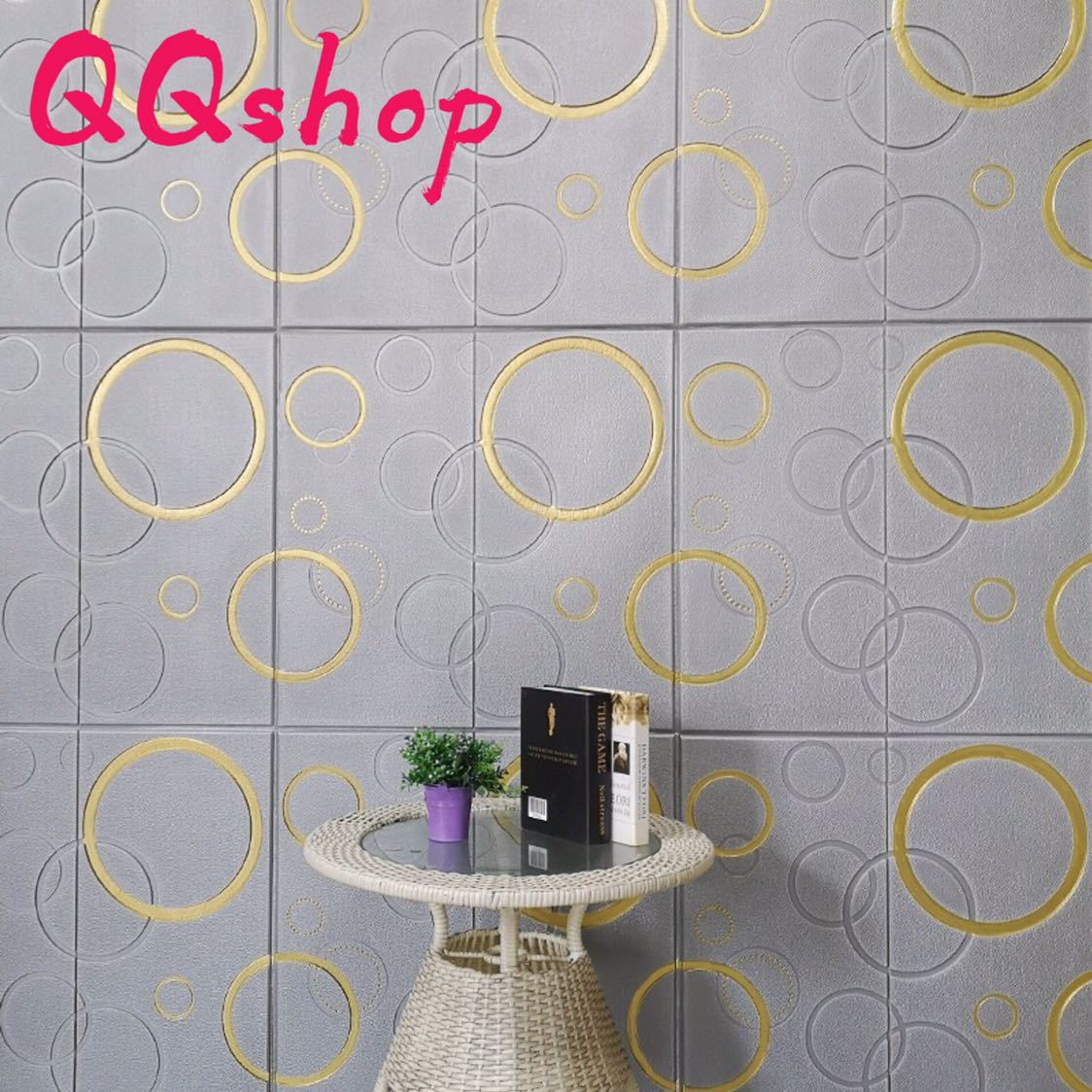 ◆厚さ：0.5cm◆状態：新品◆材質：XPEエコ フォーム◆50枚 70cm×70cm◆裏面に粘着性があり、はがすと、壁に貼ることができる3D壁紙◆防水 汚い防止 カビ防止◆貼り付け方は簡単。各場所に適用！◆手作業での採寸の為、若干誤差があ...