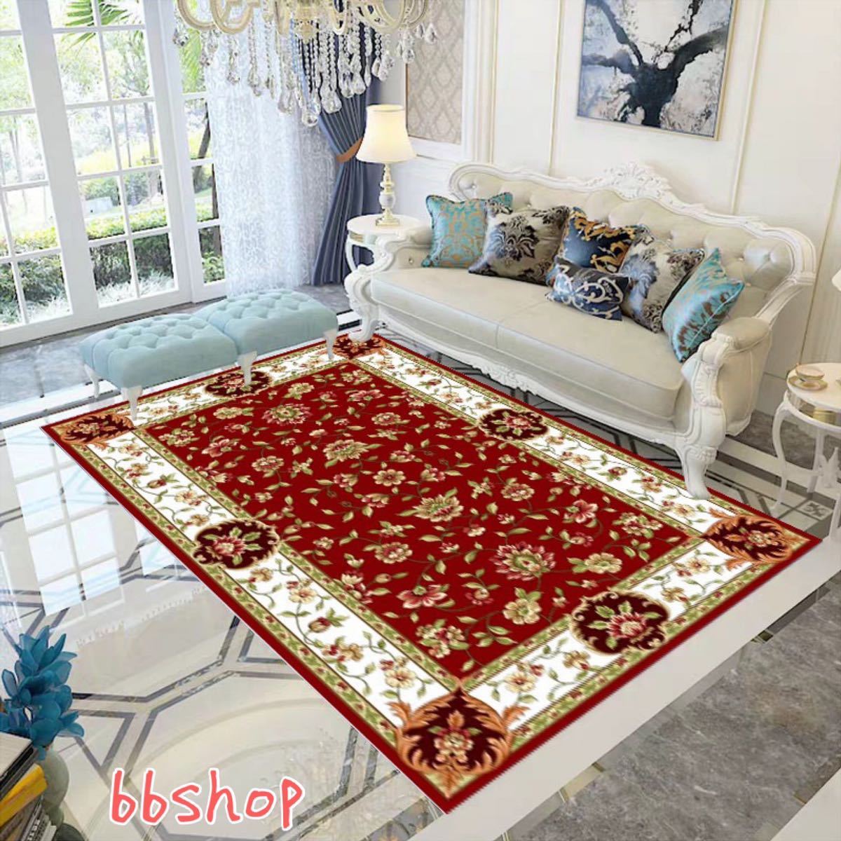 サイズ：160x230（cm)厚さ：0.6cm素材表地：ポリエステル100％裏面：不織布(PVC点滑り止め)サイズオーダー可能です備考　開封後は新品の為においのする場合がございます。こちらのにおいは、時間の経過により消えていきますのでご安心...