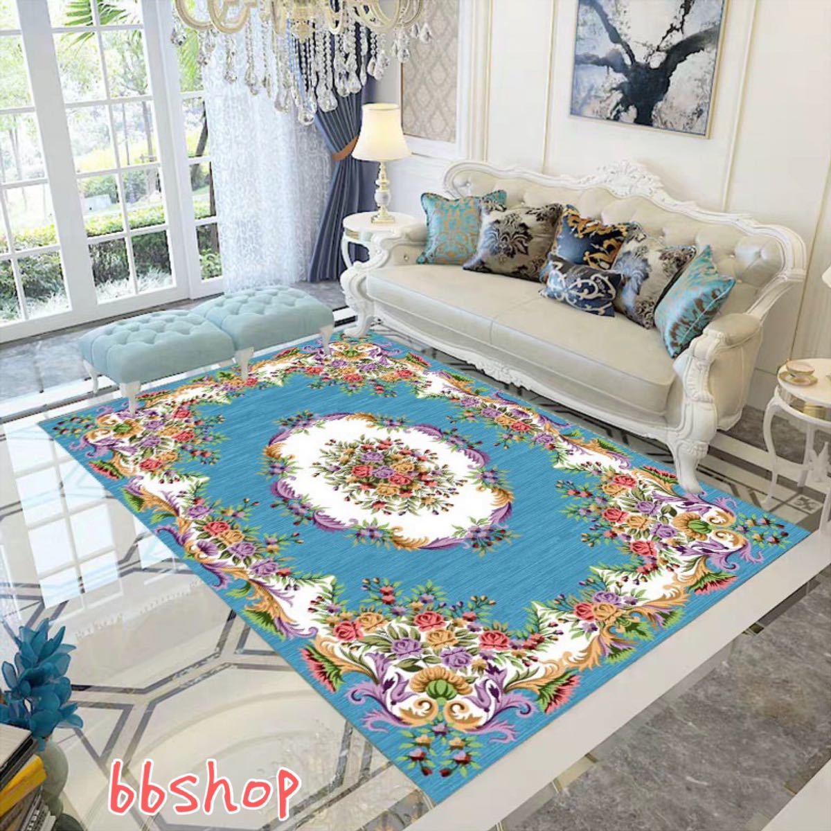 サイズ：160x230（cm)厚さ：0.6cm素材表地：ポリエステル100％裏面：不織布(PVC点滑り止め)サイズオーダー可能です備考　開封後は新品の為においのする場合がございます。こちらのにおいは、時間の経過により消えていきますのでご安心...