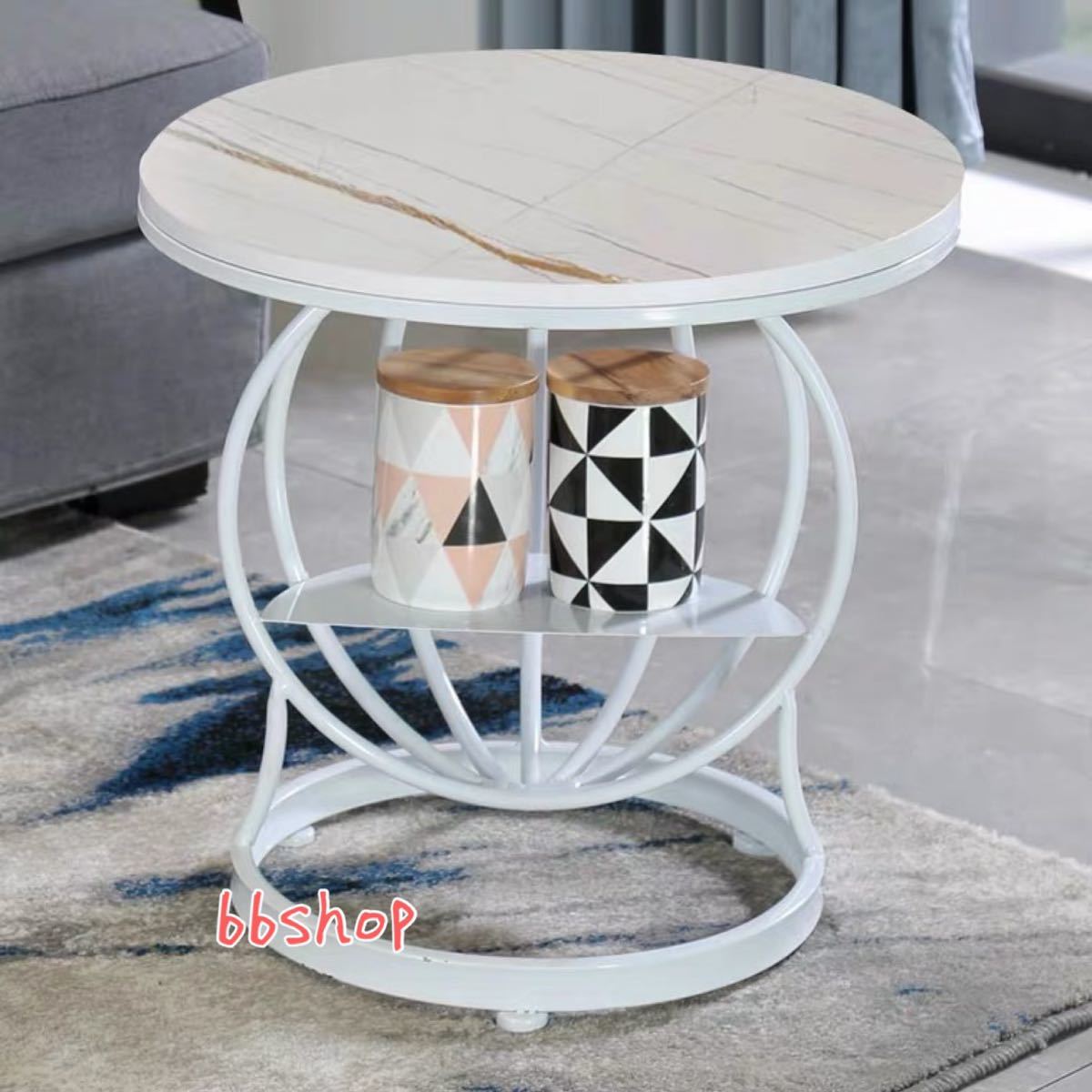 状態：新品未使用外寸サイズ：直径60 x 高さ60（cm)素材：合金、人造大理石、ラッカー塗装 、他☆☆★★★★★★★★★★★★★☆☆◆お客様のご覧になっているモニター等により多少色が異なる場合がございます。あらかじめご了承ください。◆複数...