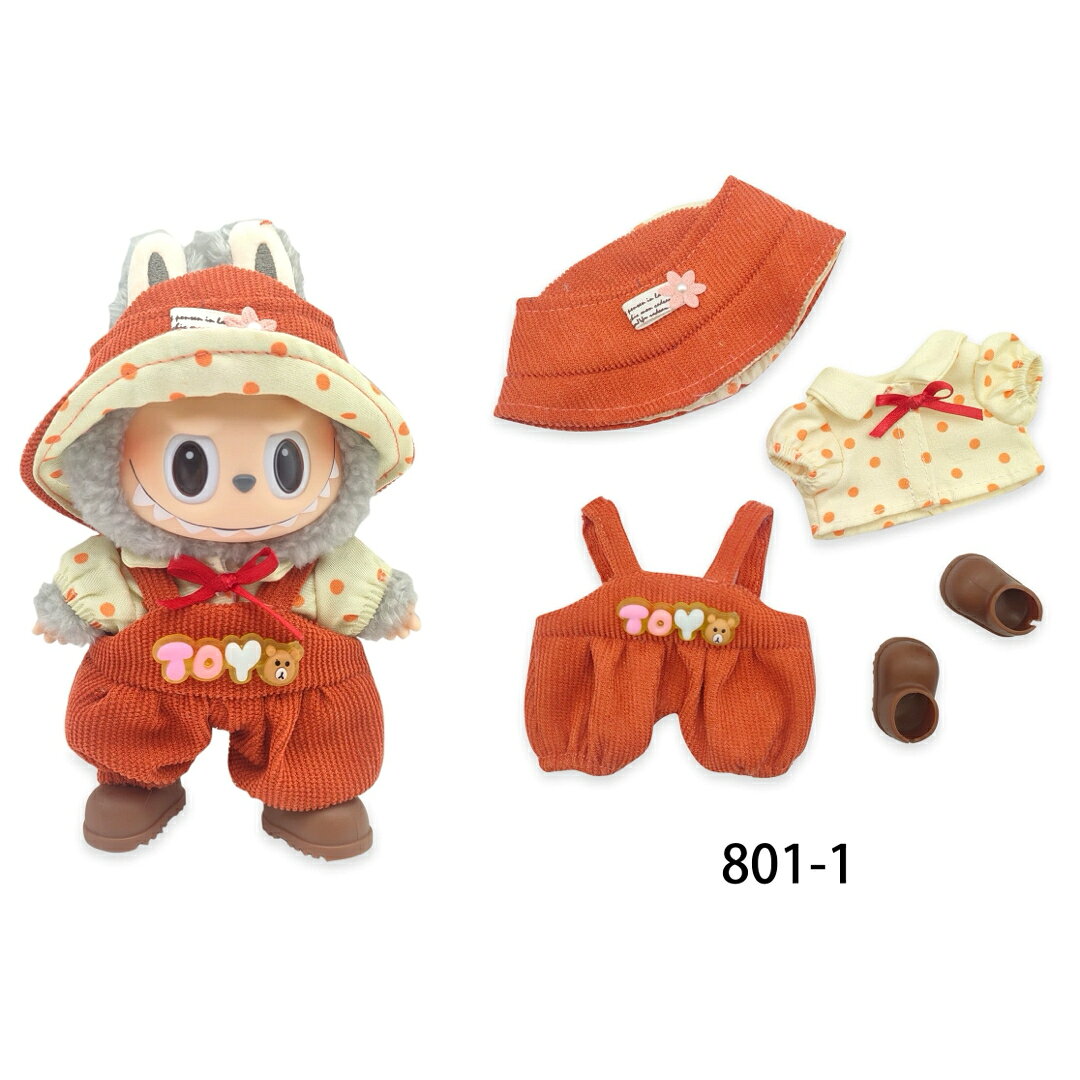 商品説明 POPMARTポップマートLABUBUラブブ商品は着替えのみ、labubu本体を付いてないです。ぬいぐるみは付属しておりません。セット内容1、帽子2、トップス3、靴4、サロペット※丁寧にお作りしていますが、素人ハンドメイド品の為縫...