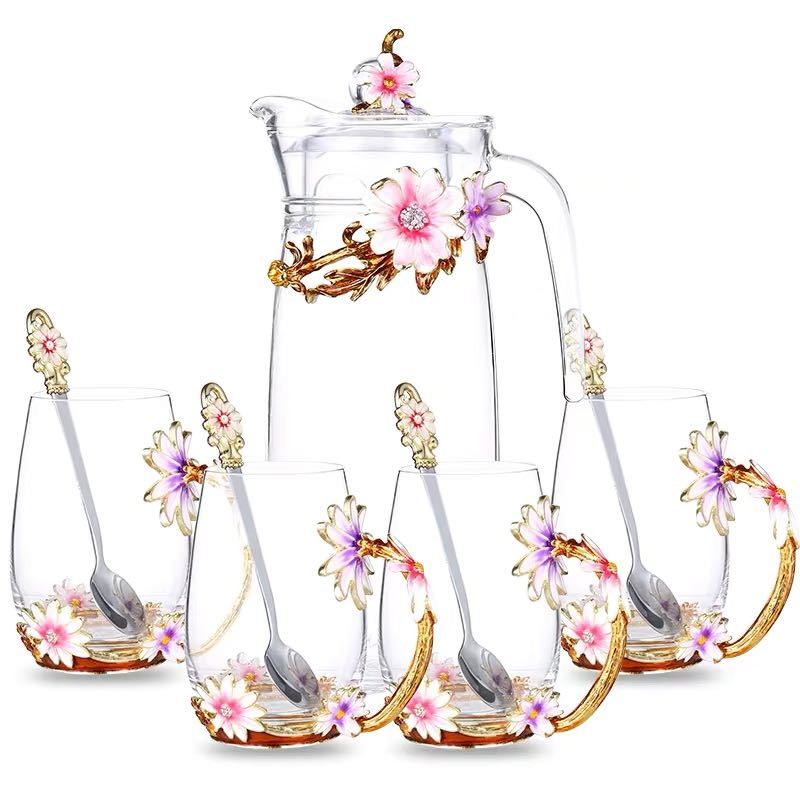 素材・材質:ガラスセット内容:カップx4点(350ml）ティーポットx1点スプーンx4点★購入後のキャンセルは、ご遠慮ください。★検品のため開封してある場合があります。★複数ご注文の場合やお急ぎの場合は必ず事前に納期のお質問をお願いいたしま...