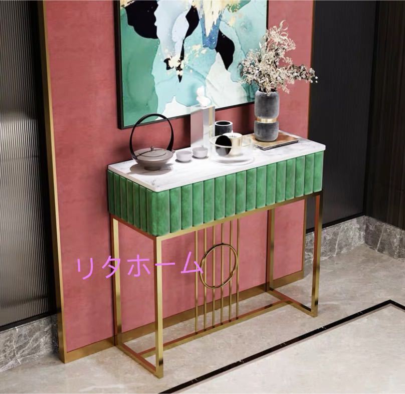 商品説明：【商品仕様】本体寸法：幅100 ×奥行35 ×高さ75cm商品状態：新品カラー：写真通り材質：金屬、鉄、人造大理石、ラッカー塗装●定める期間内に、ご連絡・ご入金がない場合は、誠に勝手ながら、自動的にキャンセルとさせて頂きます。● ...