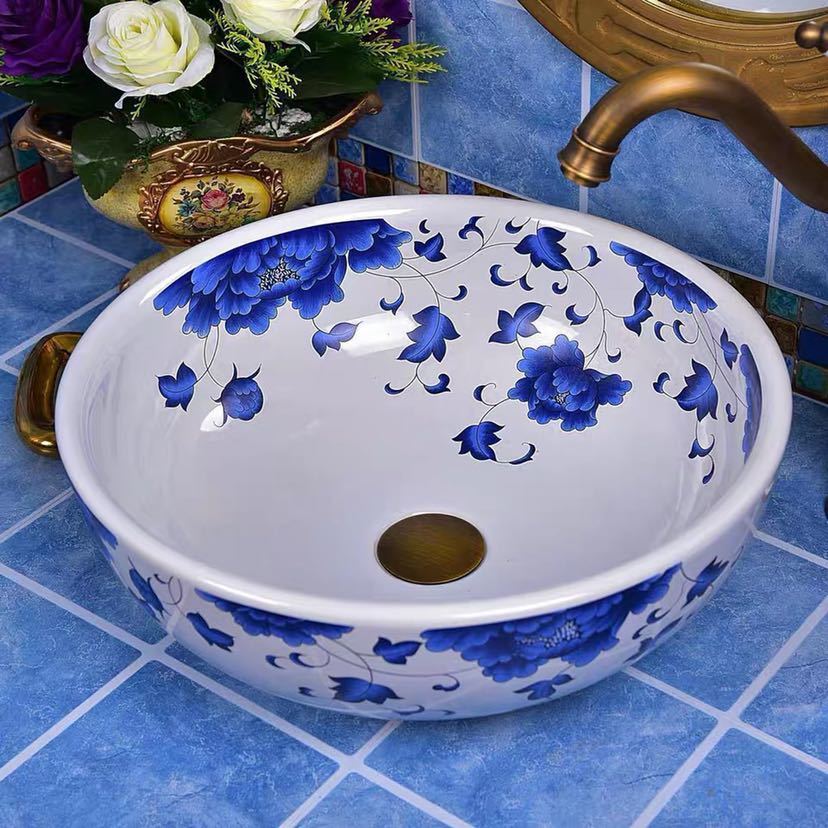 サイズ（cm）：幅：42奥行き：42高さ：15素材：陶器取付について：取付工事はお近くの工務店様にご相談してください＜ 重量物なので同梱はできません ＞★購入後のキャンセルは、ご遠慮ください。★検品のため開封してある場合があります。★複数ご...