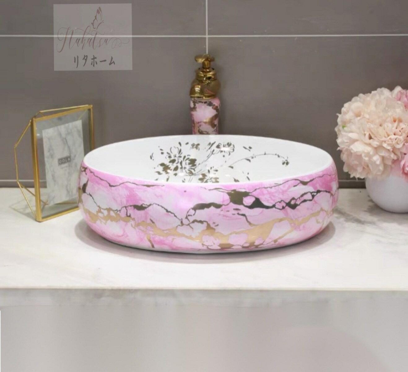 高級洗面台 洗面ボウルセット 洗面ボール 陶器 手水鉢 手洗器 手洗い鉢 洗面器 蛇口 排水金具付き 洗面ボウルセット 状態新品未使用サイズ（cm）：幅：48奥行き：35高さ：14素材：陶磁器取付について：取付工事はお近くの工務店様にご相談...