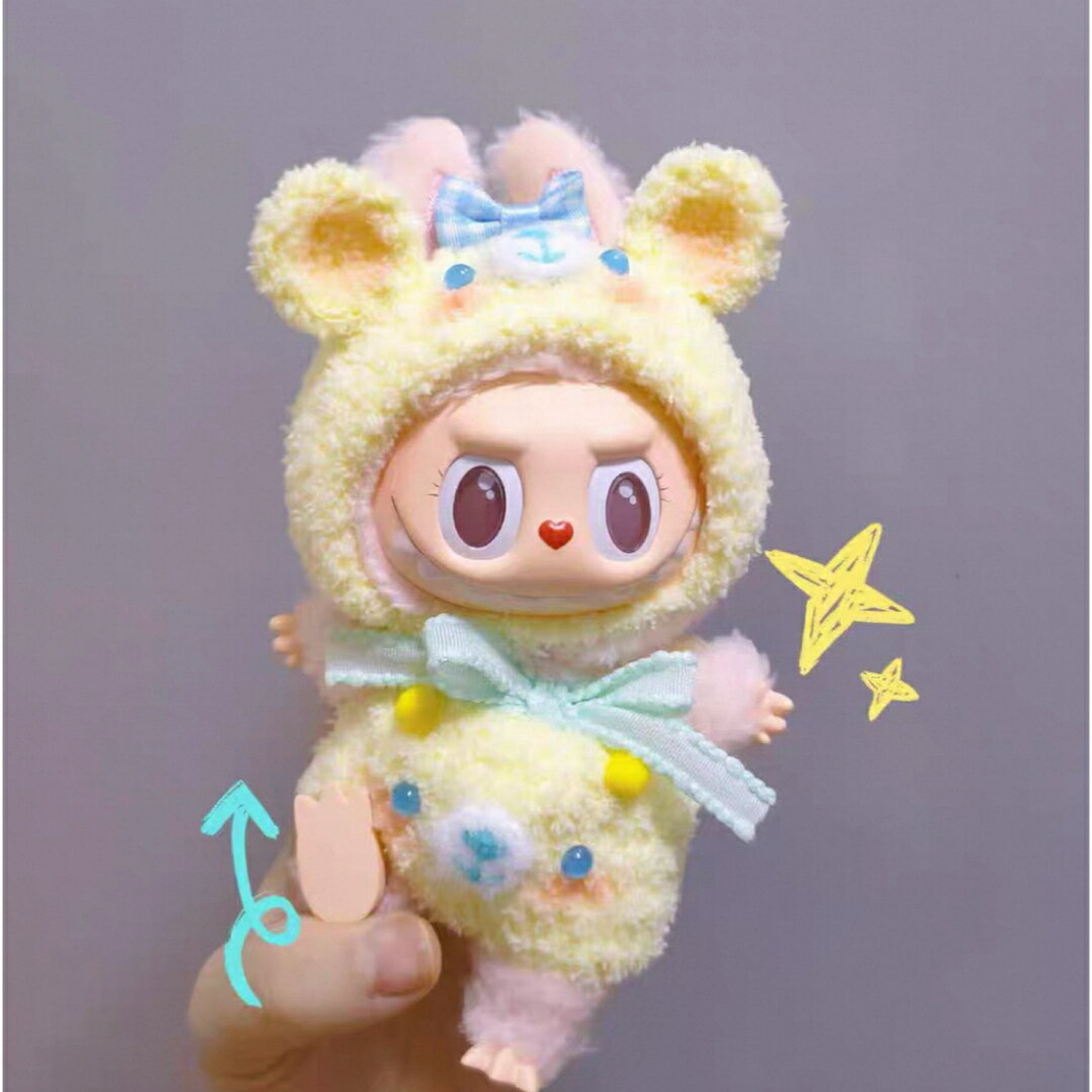 商品説明 POPMARTポップマート&nbsp;LABUBU&nbsp;ラブブ商品は着替えのみ、labubu本体を付いてないです。セット内容☆&nbsp;帽子☆&nbsp;服※丁寧にお作りしていますが、素人ハンドメイド品の為縫い目のズレ、歪...