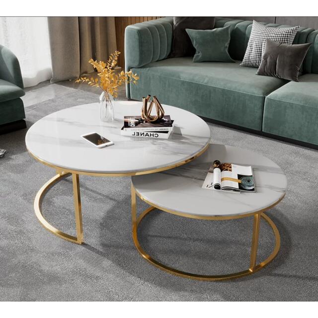 商品説明 【商品仕様】本体寸法：1:幅80 x 高さ45（cm）2:幅60 x 高さ40（cm）商品状態：新品カラー：写真通り材質：人造大理石、ラッカー塗装 、合金、他※こちらは石の為、一つ一つ、石目が微妙に異なります。☆☆★★★★★★★★...