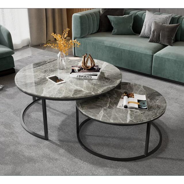 商品説明 【商品仕様】本体寸法：1:幅80 x 高さ45（cm）2:幅60 x 高さ40（cm）商品状態：新品カラー：写真通り材質：人造大理石、ラッカー塗装 、合金、他※こちらは石の為、一つ一つ、石目が微妙に異なります。☆☆★★★★★★★★...