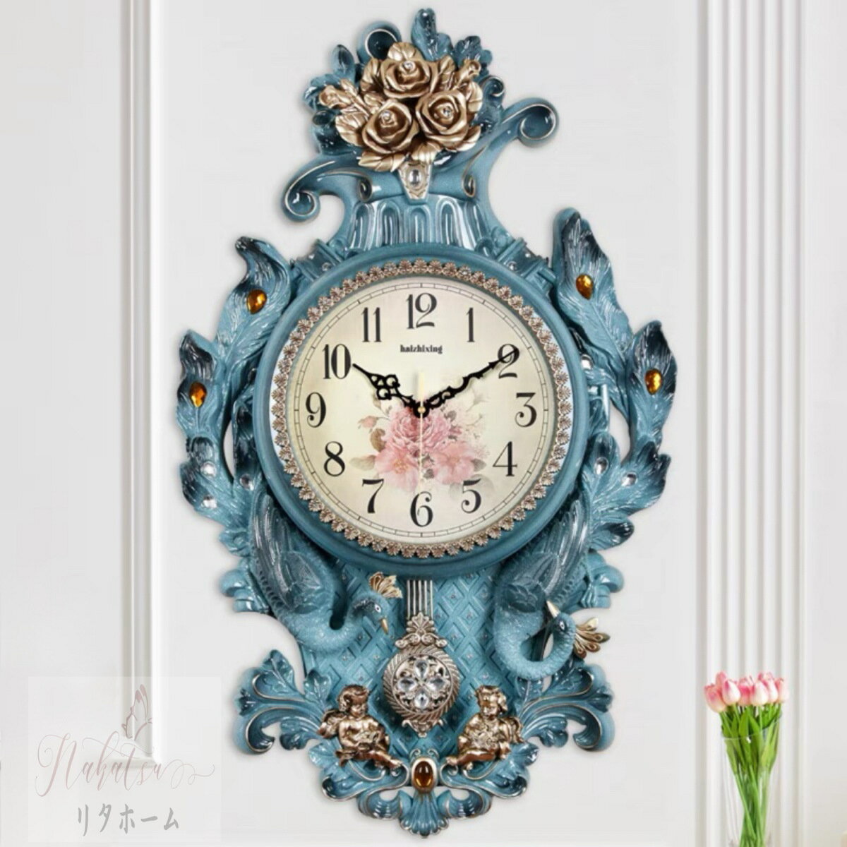 高級クロック 壁掛け時計 かけ時計 部屋飾り 壁掛け時計 人気の掛け時計★飾るだけでぐーっとお部屋がオシャレな空間になります！目を引くデザイン。インテリアのアクセントに★お部屋の時を刻む、特別な1台...。大事な方へのプレゼントで贈ってみて...