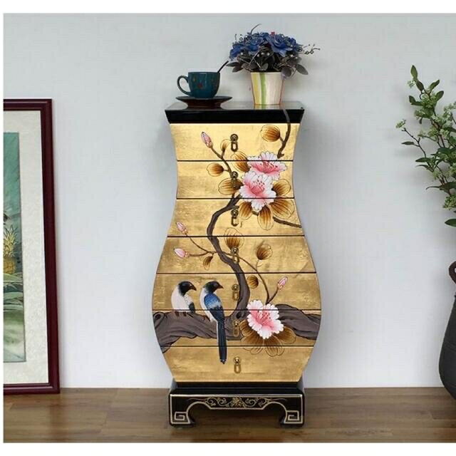 商品説明 商品説明状態：新品未使用サイズ：幅36&nbsp;x&nbsp;奥行32&nbsp;x&nbsp;高さ87cm素材：MDF中質繊維板、ラッカー塗装&nbsp;、天然木化粧合板、金箔☆☆★★★★★★★★★★★★★☆☆&nbsp;◆お...